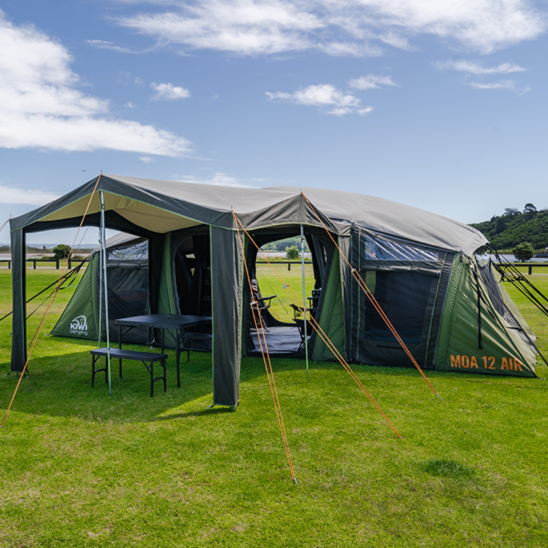 Inflatable Family Canvas Tent | Moa 12 Air Tent | Kiwi Camping NZ